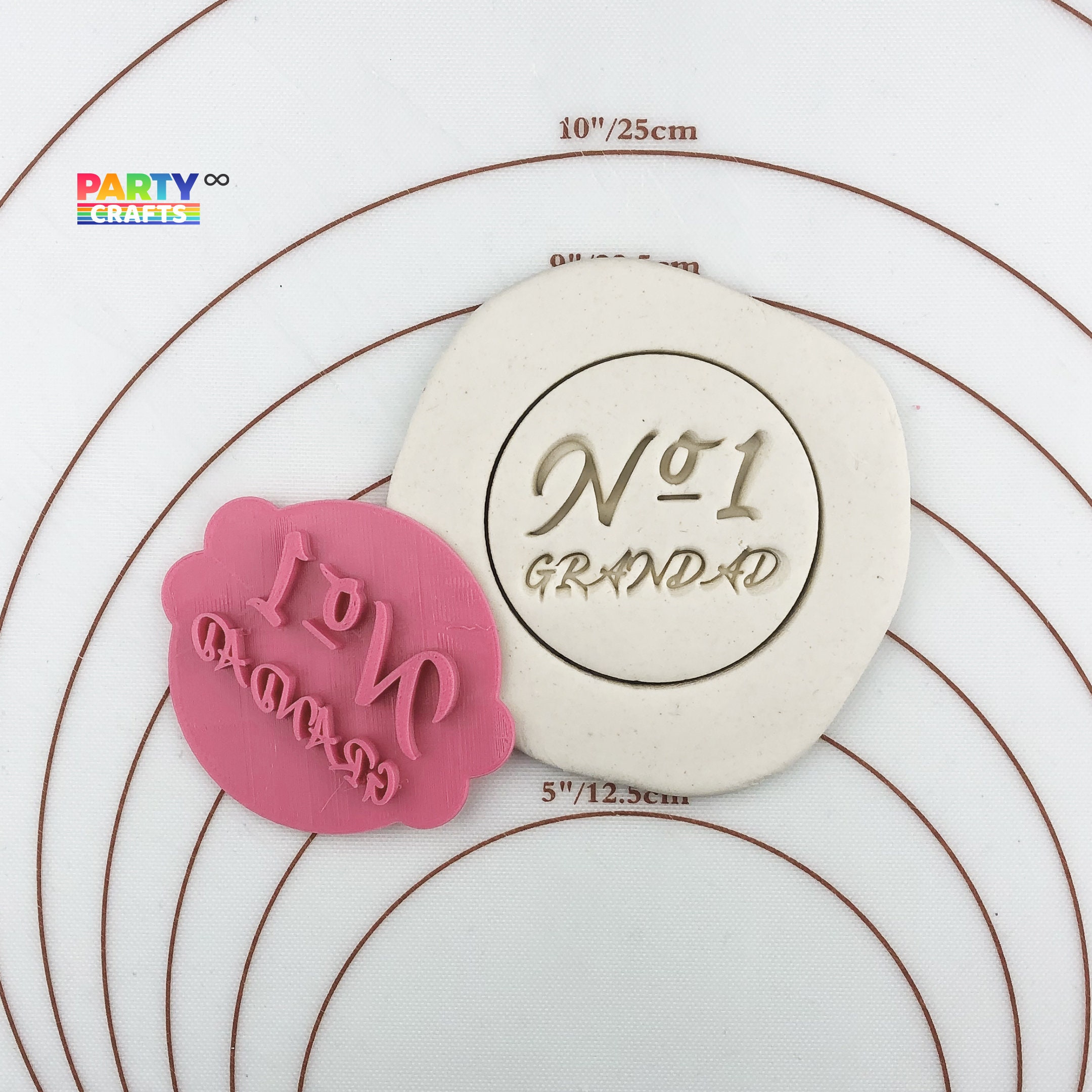 No1 Grandad Cookie Stamp | No1 Grandad Fathers Day Fondant Icing ...