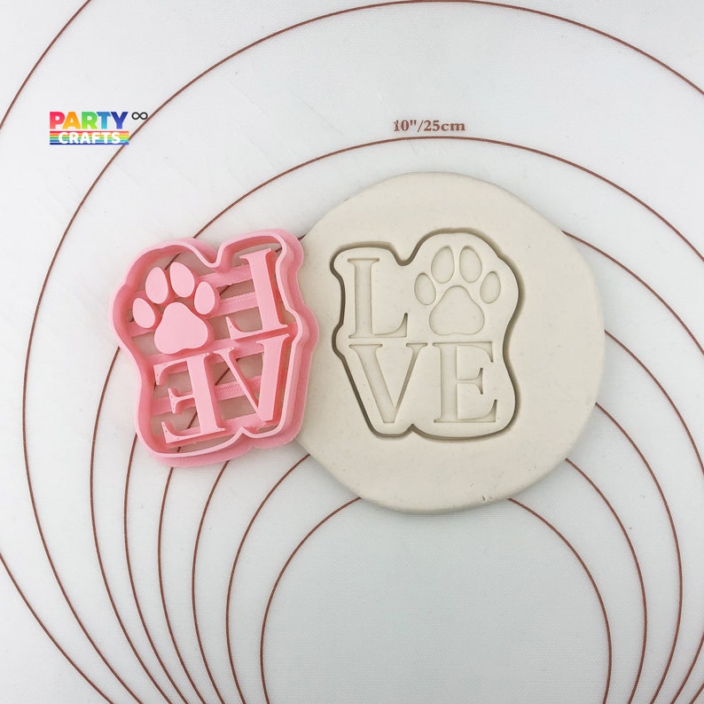 Dog Paw Set Cookie Cutter | Dog Birthday Cookie Cutter | Dog Paw Set ...