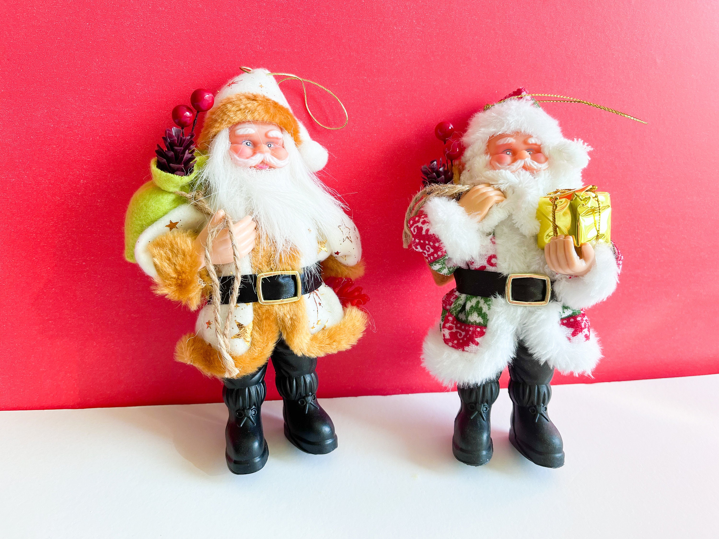 Vintage Retro Santa Ornament Vintage Santa Ornament Set - Etsy