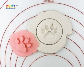 Dog Paw Set Cookie Stamp Doggie Birthday Cookie Fondant | Etsy