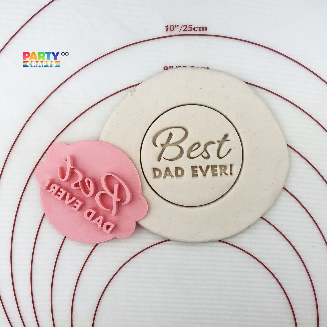Best Dad Ever Cookie Stamp | Father's Day Fondant Embosser - Etsy
