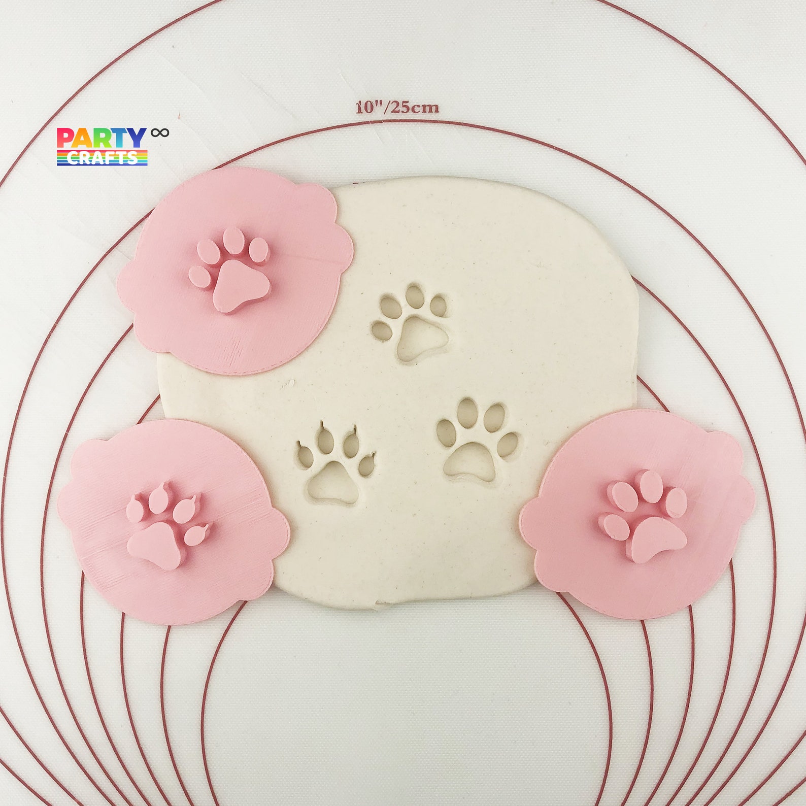 Dog Paw Set Cookie Stamp Doggie Birthday Cookie Fondant Embosser Dog ...