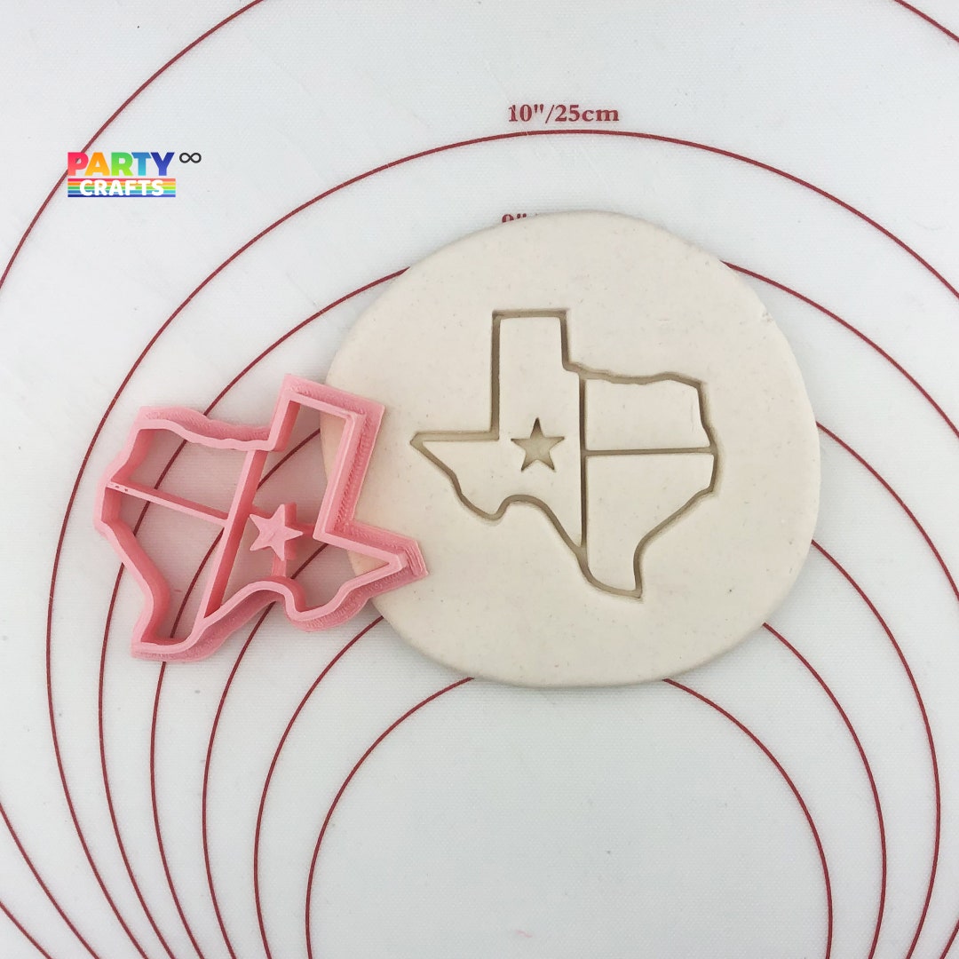 Texas State Cookie Cutter Texas State Embosser Stamp Cutter Texas State ...