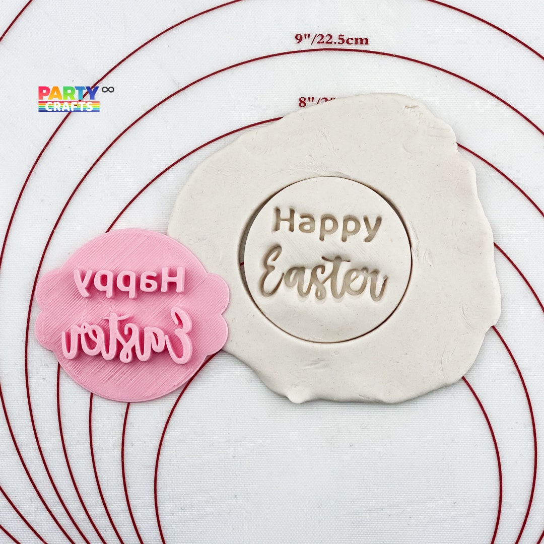 Happy Easter Cookie Stamp | Easter's Day Cookie Fondant Embosser ...