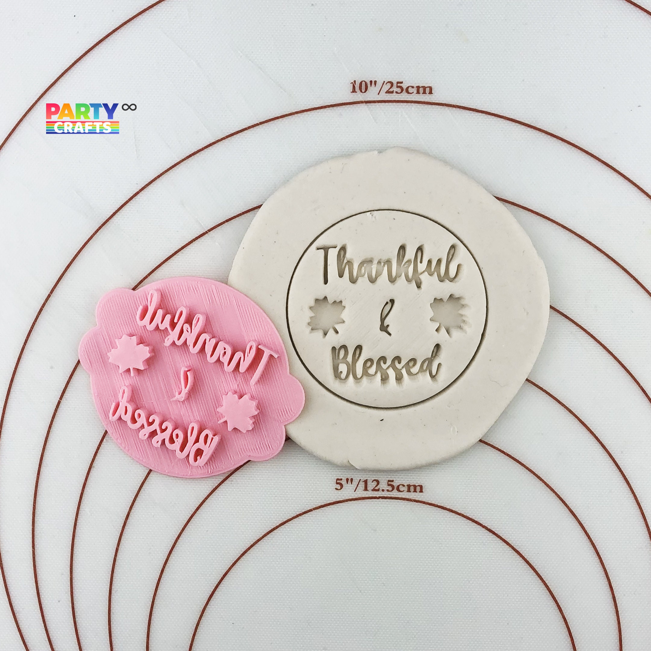 Thankful and Blessed Cookie Fondant Embosser Stamp Thankful | Etsy