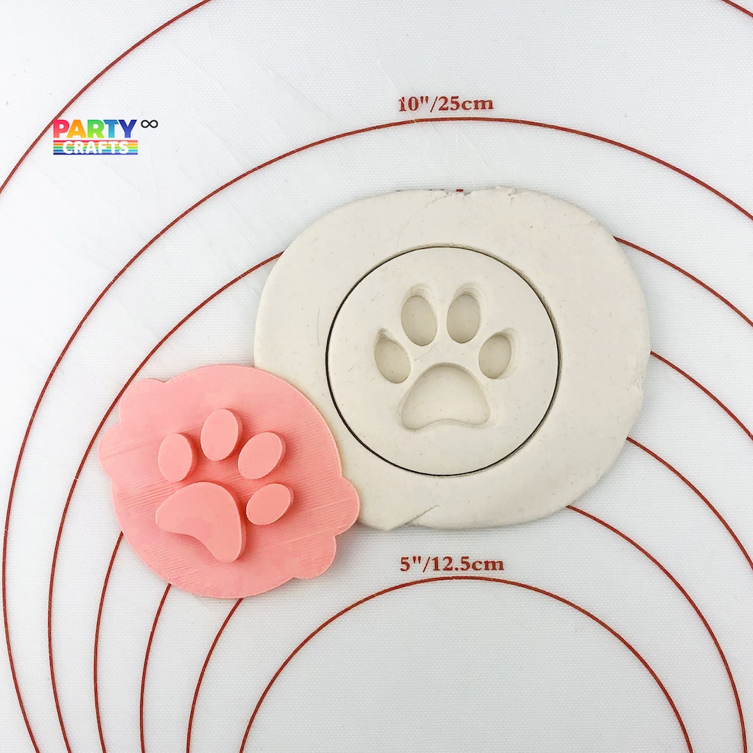 Dog Paw Cookie Stamp | Doggie Birthday Fondant Embosser - Etsy