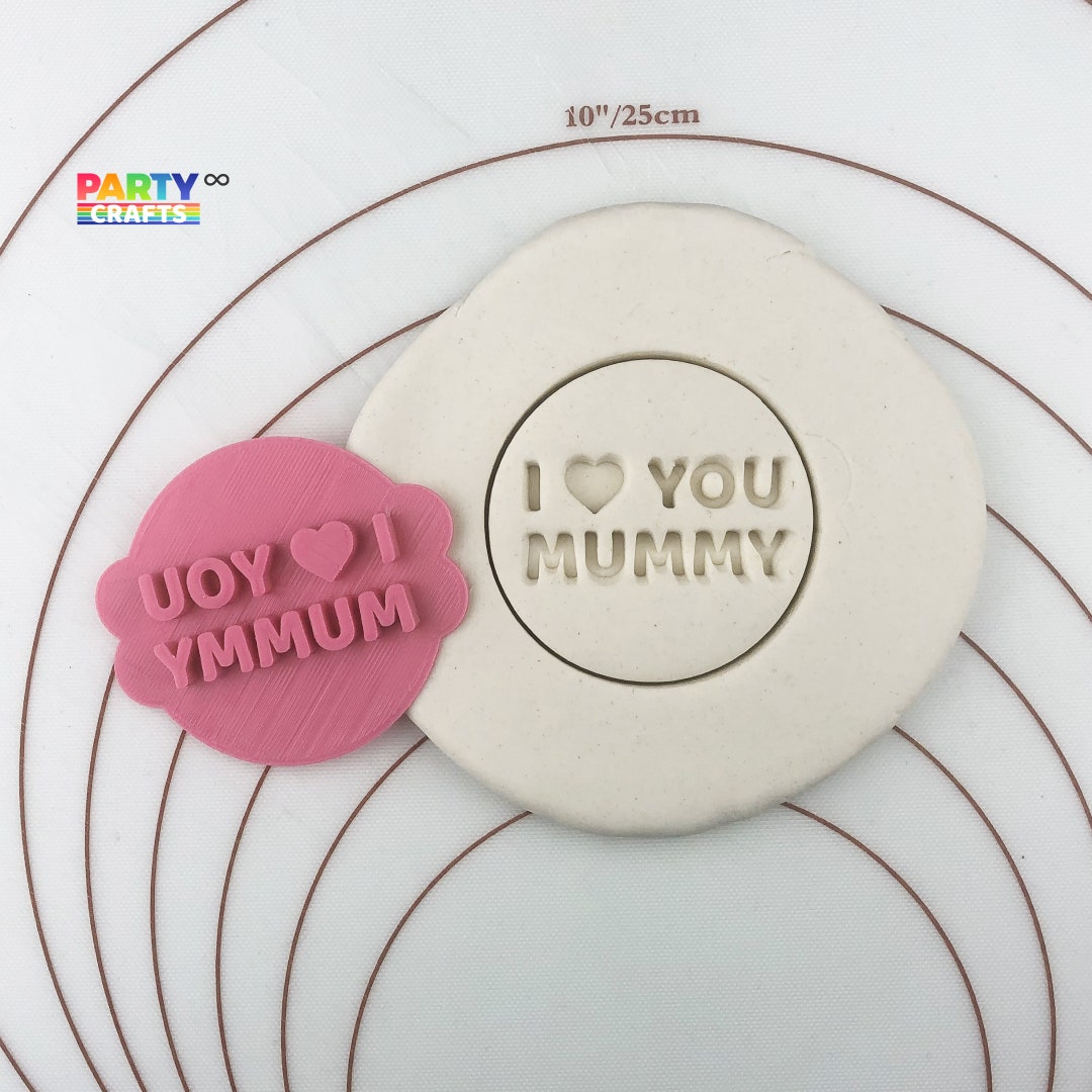 I Love You Mummy Cookie Stamp | Mother's Day Fondant Embosser - Etsy
