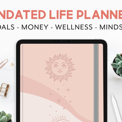 Undated Digital Boho Life Planner Goodnotes Planner - Etsy