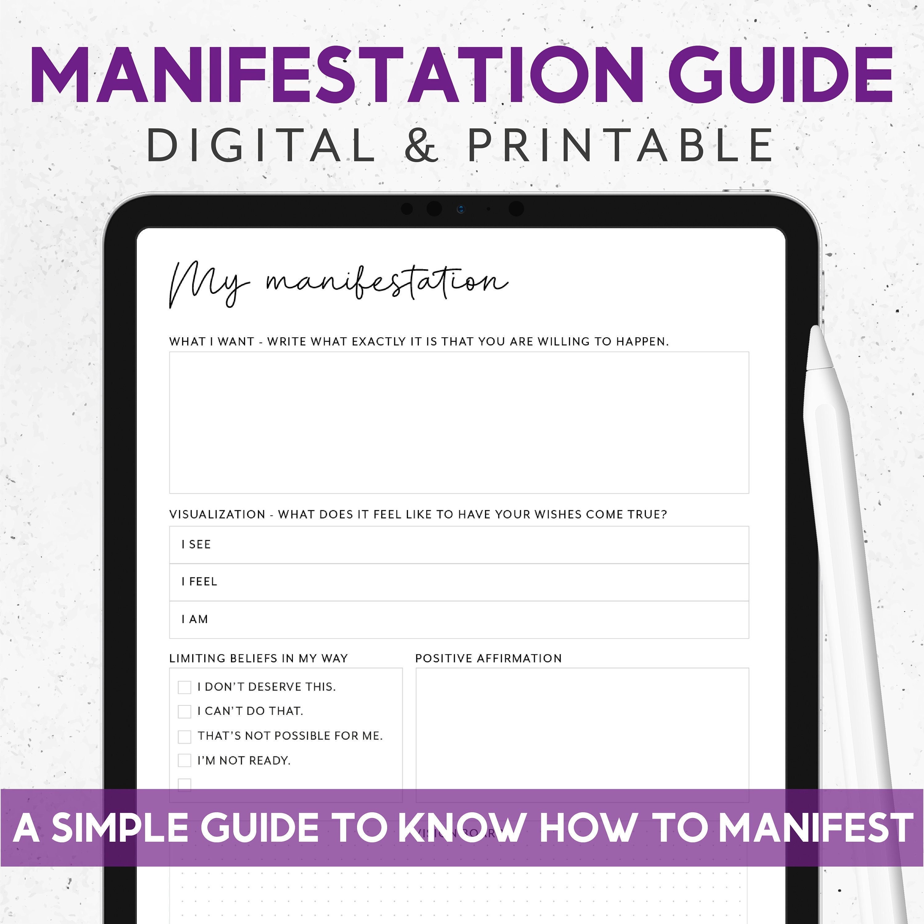 Calendars & Planners Digital Manifestation Journal Paper Paper & Party ...