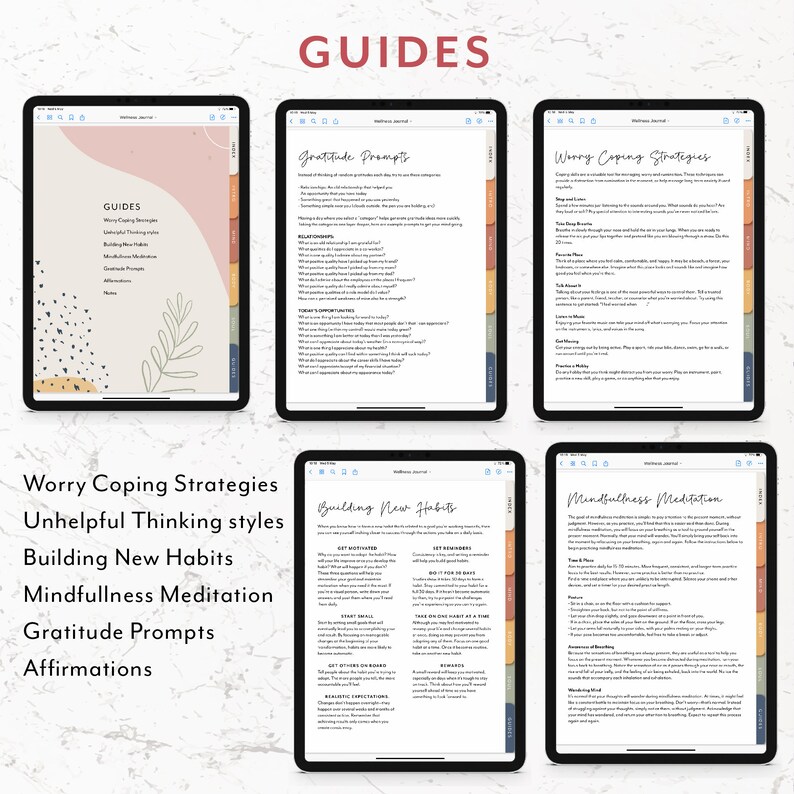 Wellness Journal Digital Mental Health Journal Printable - Etsy