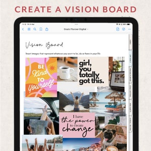 Digital Goals Planner Goals Setting Vision Board Habits | Etsy