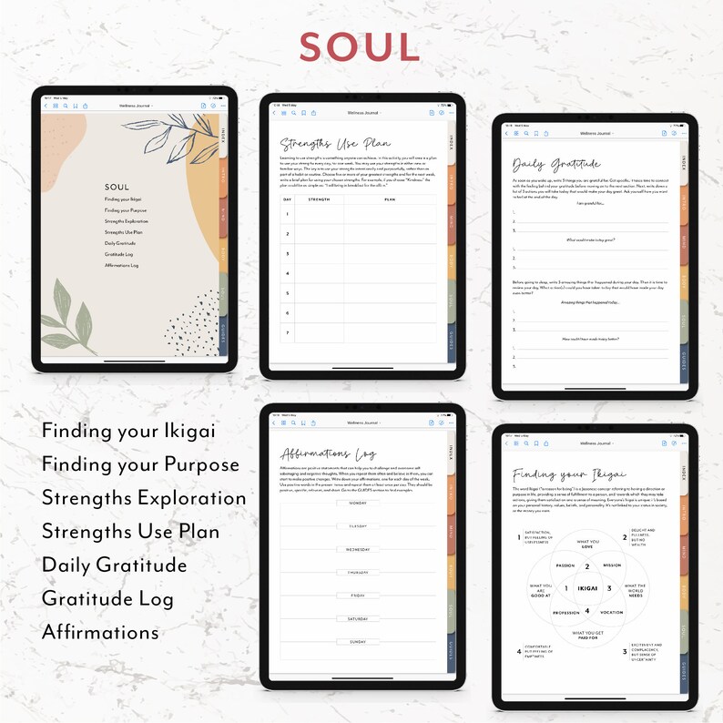 Wellness Journal Digital Mental Health Journal Printable - Etsy