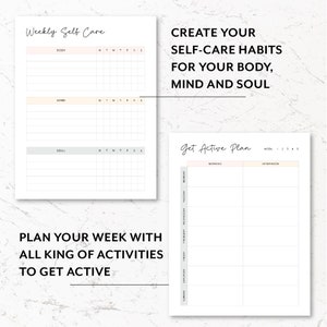 Self Care Digital Planner, Digital Journal, Self Care Tracker, Digital ...