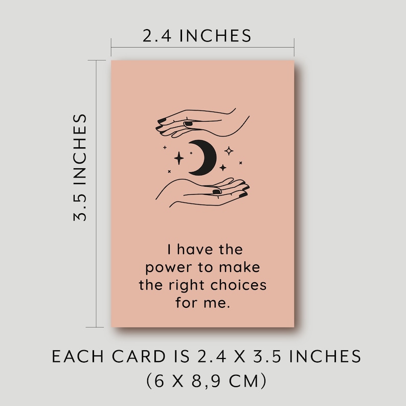 Positive Affirmation Cards Self Love Deck Self Care Cards Etsy