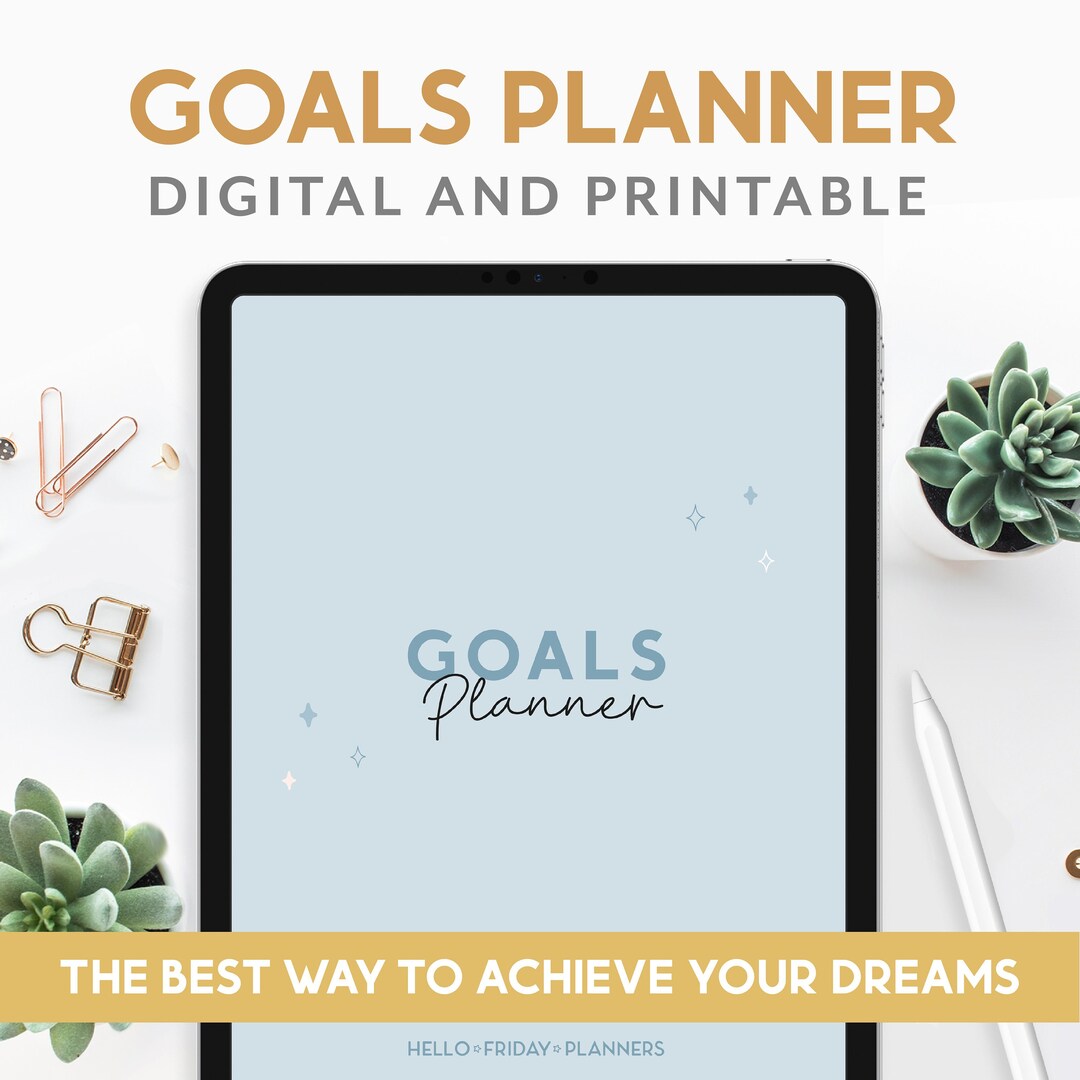 Digital Goals Planner, Goals Setting, Vision Board, Habits Tracker ...