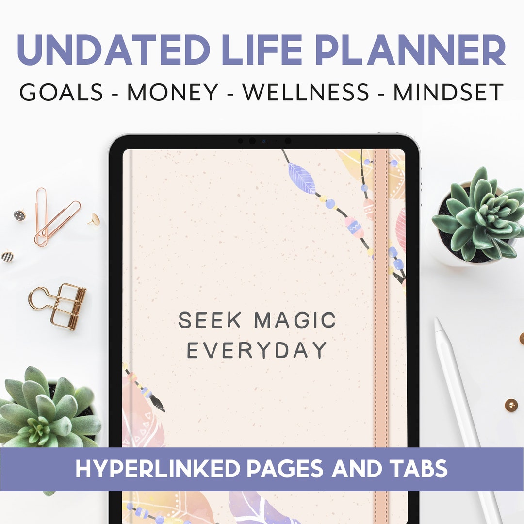 Undated Life Planner Ultimate Digital Planner Undated - Etsy