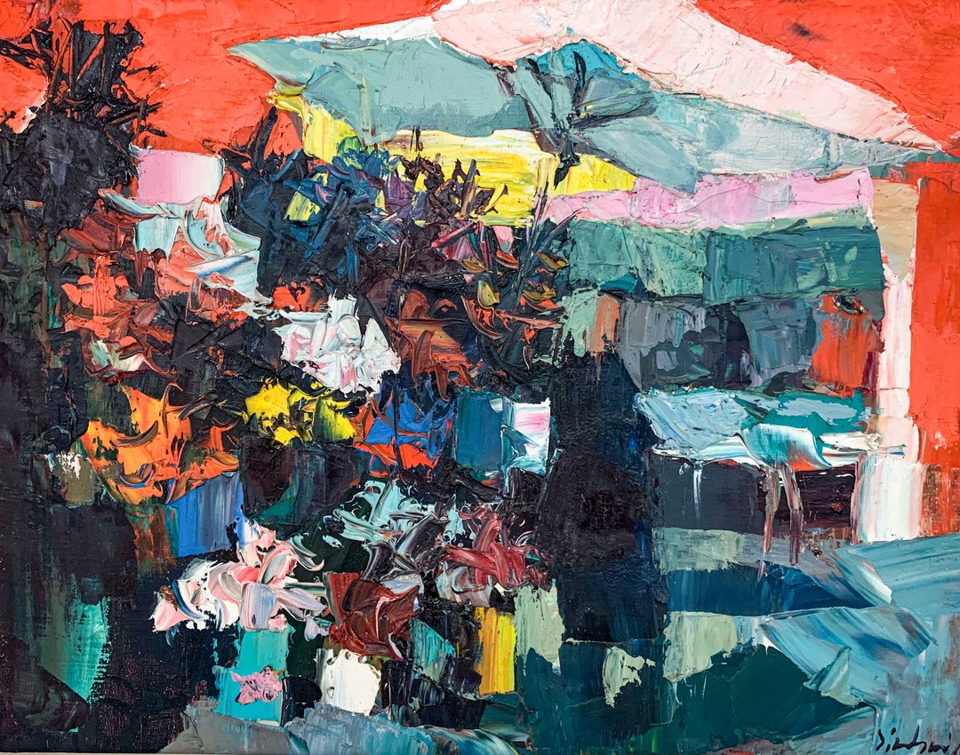 Nicola Sinbari 1927 -2012 Italian Artist, Original Painting, Oil on ...