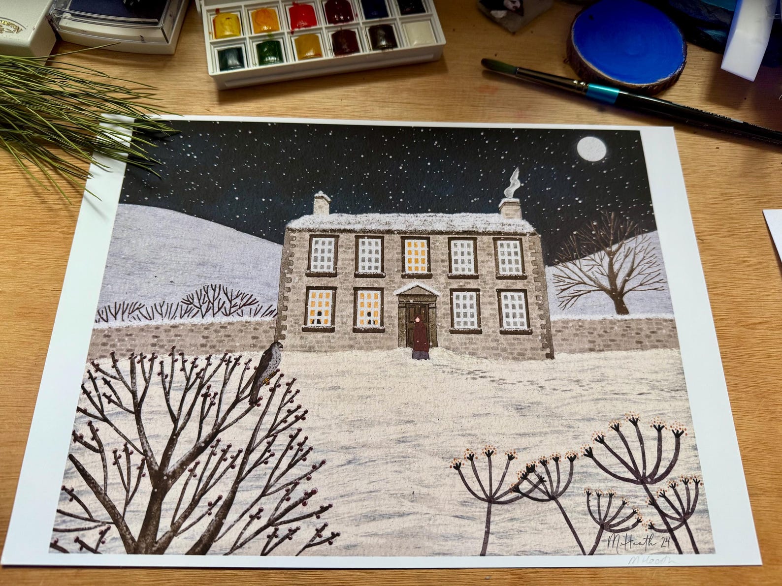 Bronte Sisters Art Print: Haworth Parsonage, Yorkshire Moors - Etsy