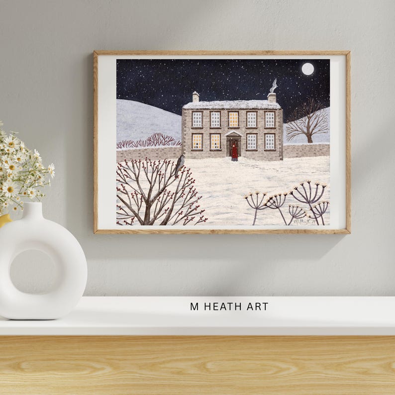 Bronte Sisters Art Print: Haworth Parsonage, Yorkshire Moors - Etsy