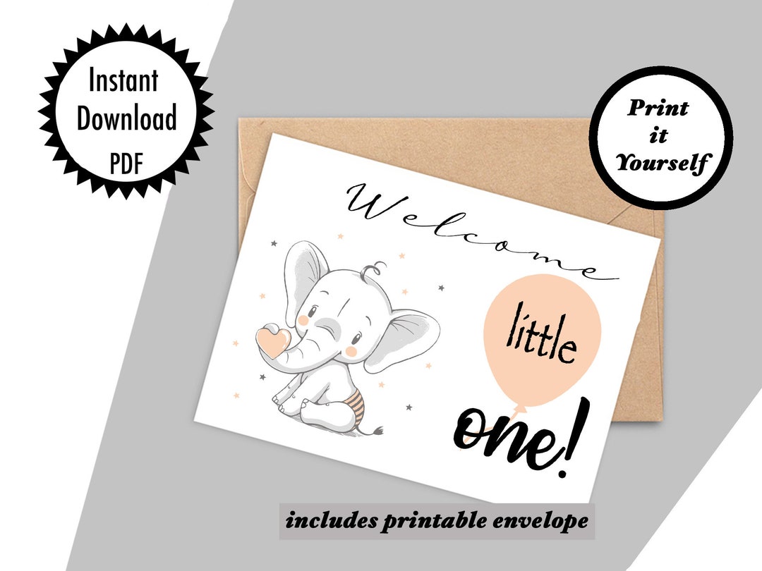 Printable New Baby Card Congratulations Card Printable - Etsy