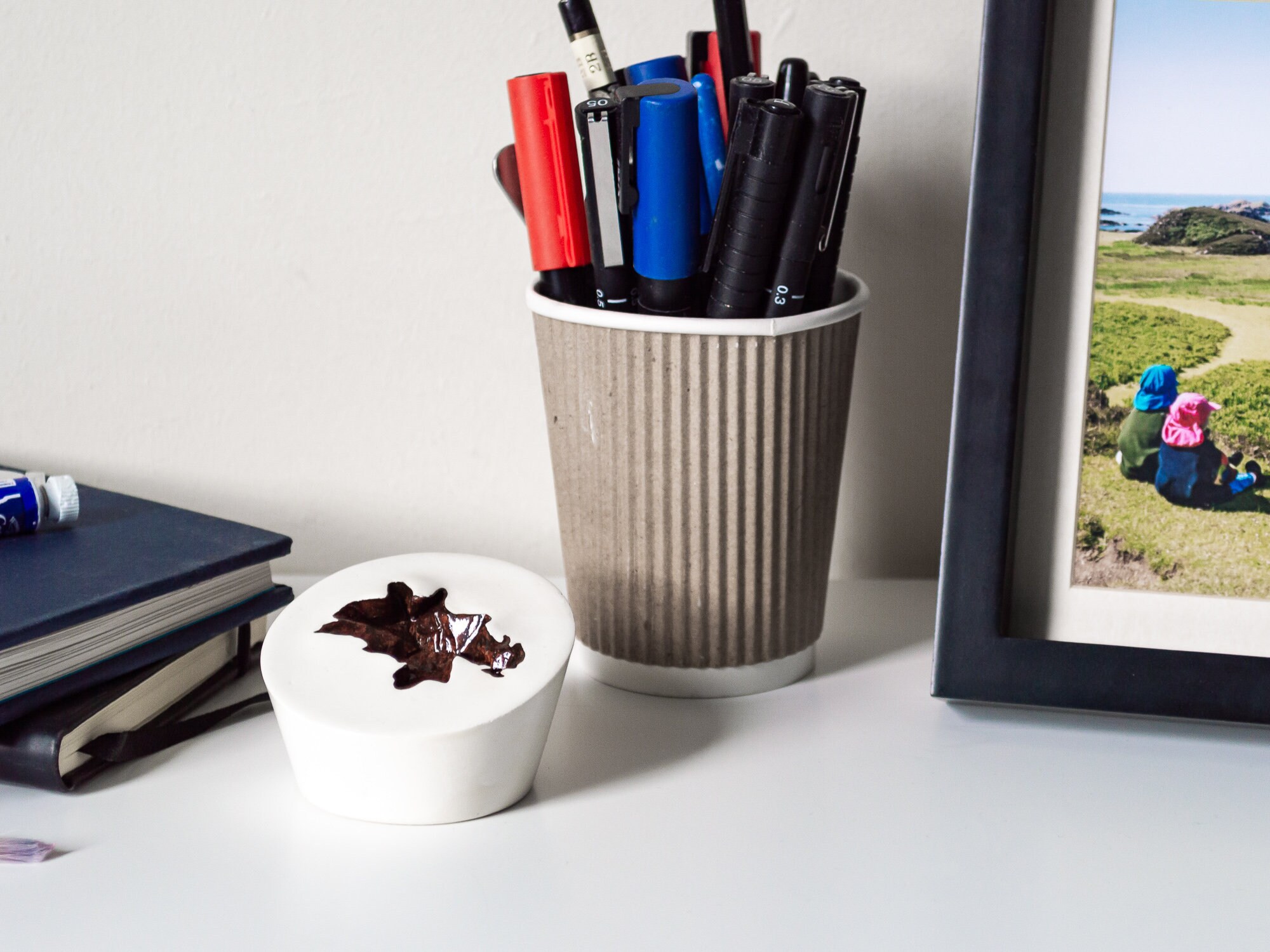 Small Tilted Brown Handmade Paper Imprint Sculpture - Etsy UK