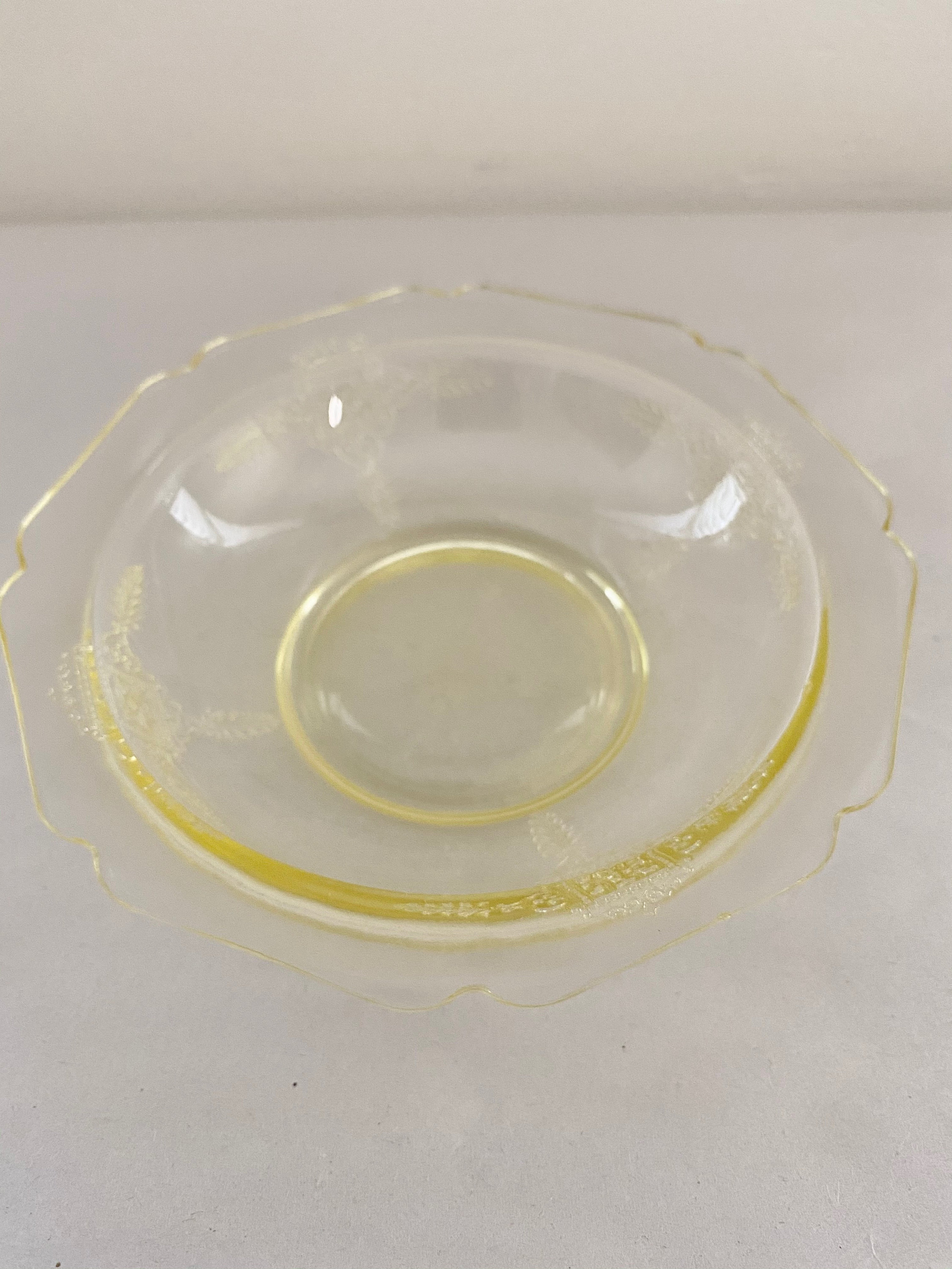 Vintage Depression Glass Hazel Atlas Roxana Yellow 5" Small Berry Bowl ...