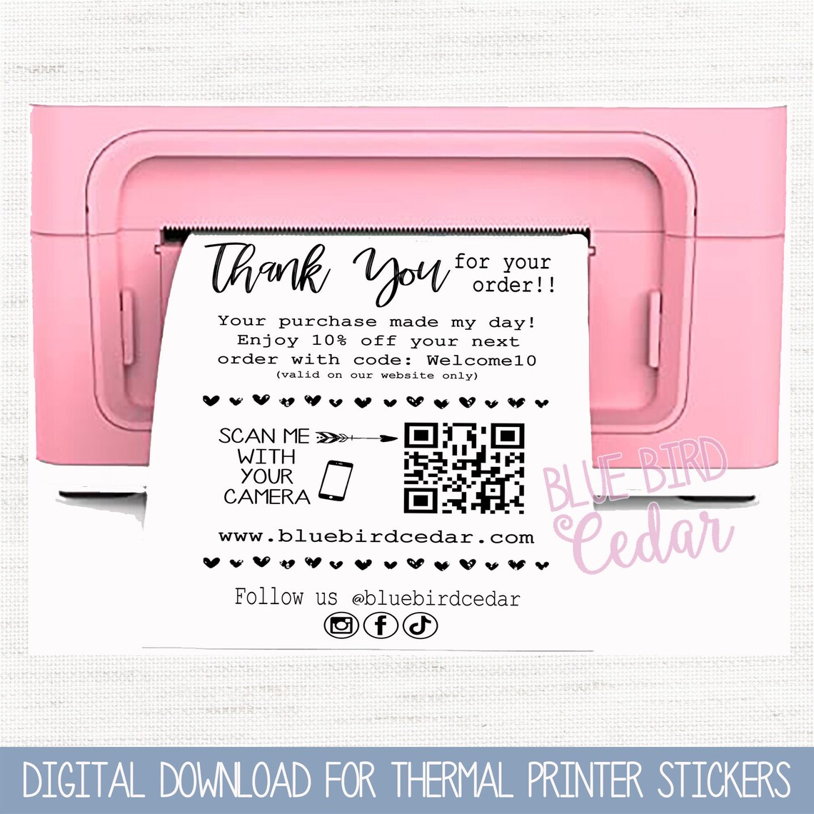 4x6 Custom Packaging Sticker Digital Download PNG File for - Etsy