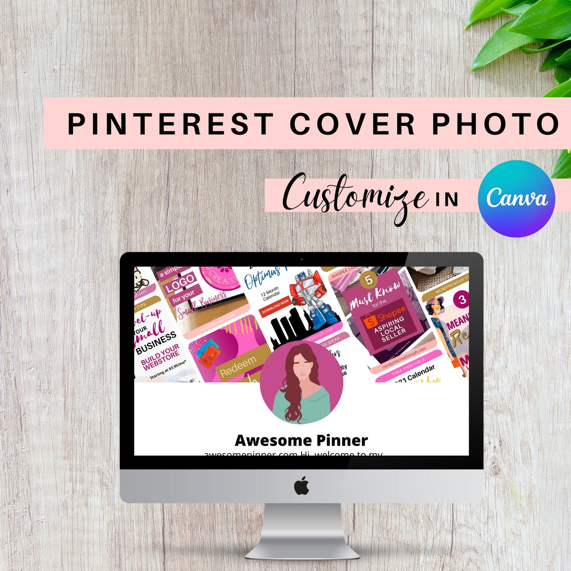 Canva-made Pinterest Cover Photo Customizable Still Photo or Video ...