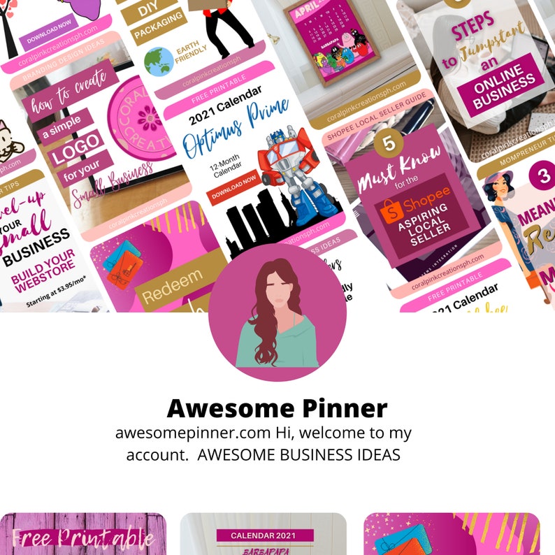 Canva-made Pinterest Cover Photo Customizable Still Photo or Video ...