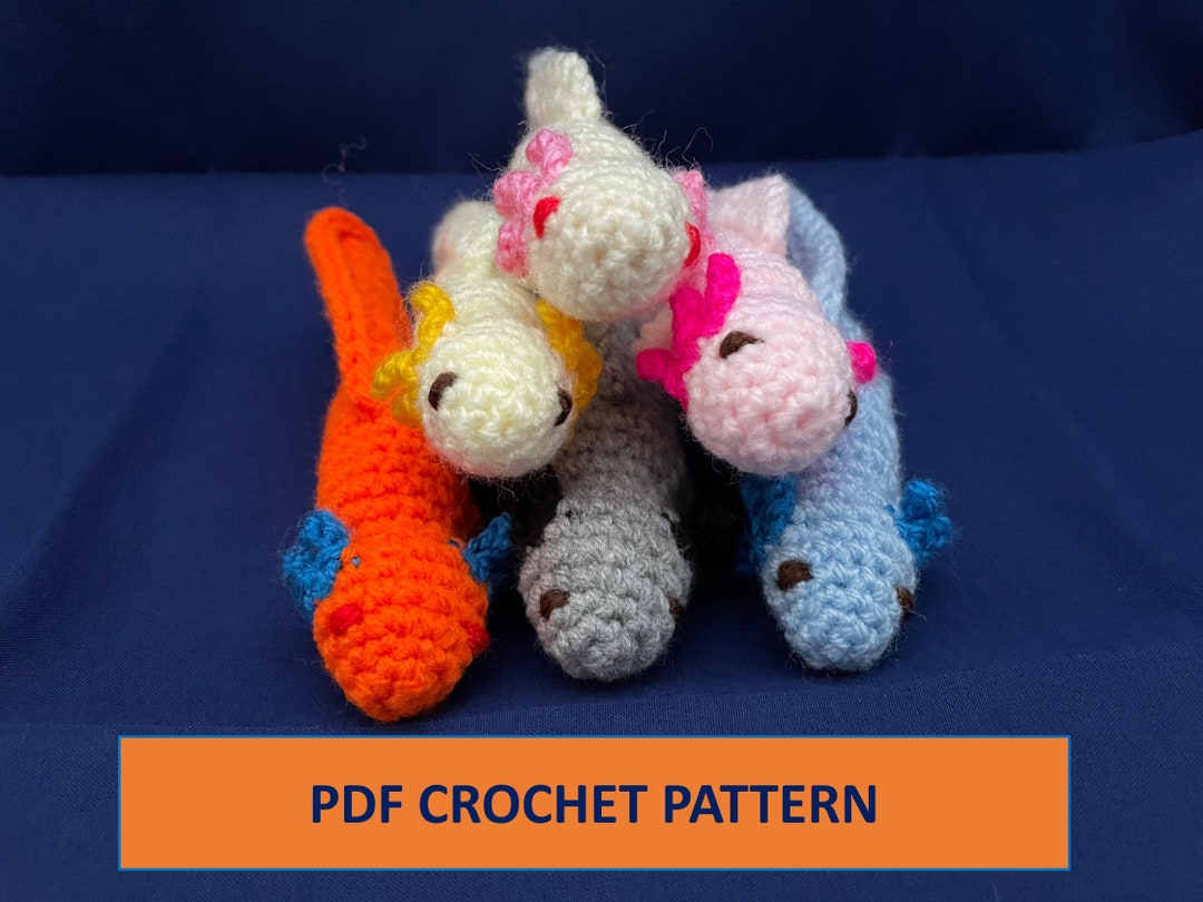 PDF CROCHET PATTERN Small Axolotl/ No-sew Amigurumi/ Amphibian/ Pet ...