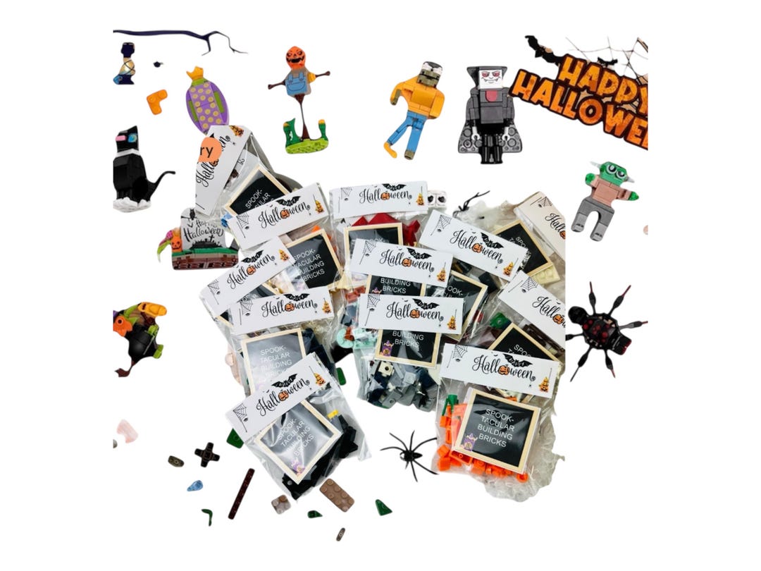 READY TO SHIP** Halloween Building Bricks Favors: Trick or Treat Non ...