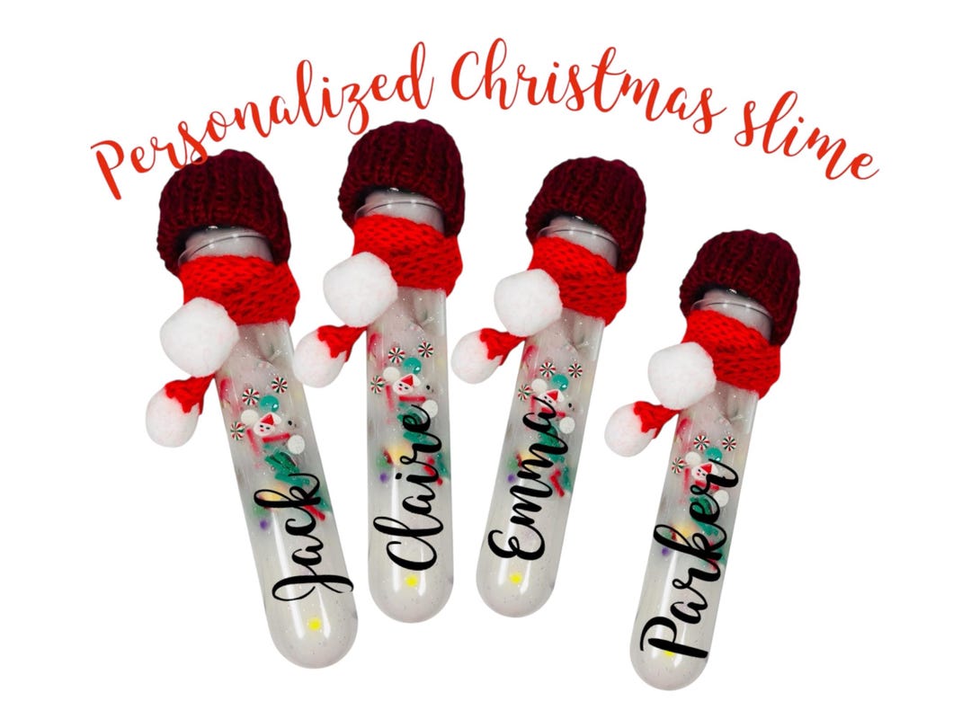 Personalized Christmas Slime- 45 Ml Test Tube Slime With Charms- Slime ...