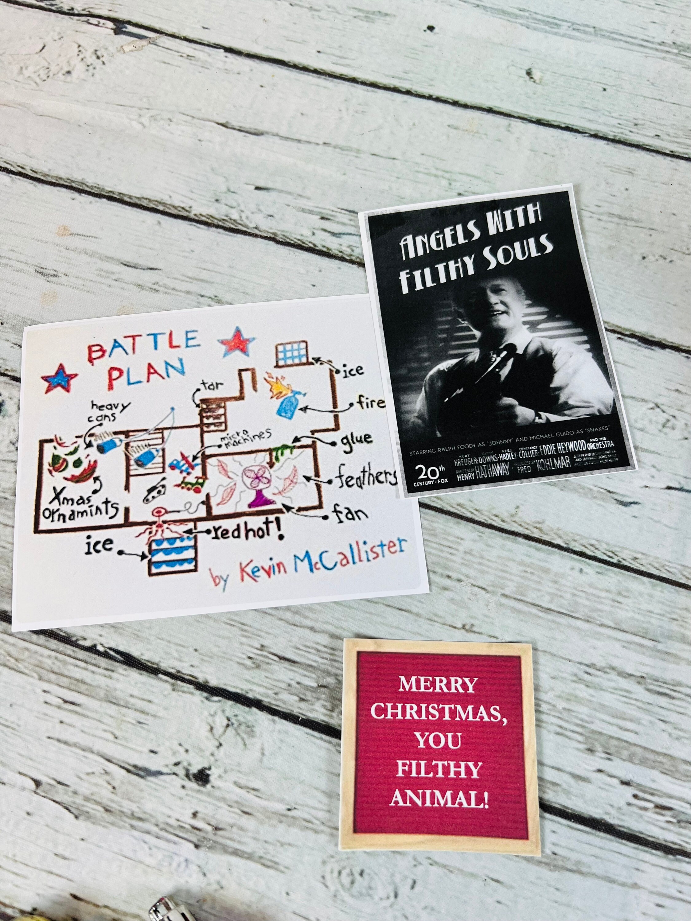 Home Alone Elf Kit: Mischievous Elf Props, Wet Bandits Battle Plan - Etsy