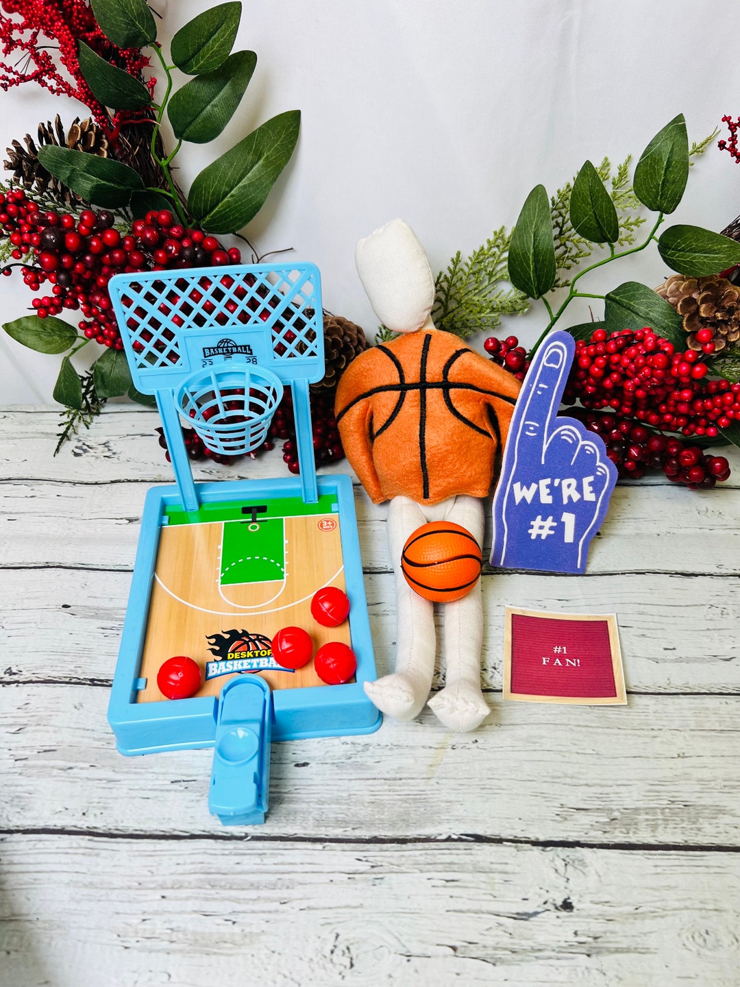 2024 Basketball Elf Doll Christmas Doll Daily Mischievous Kit Elf Prop ...