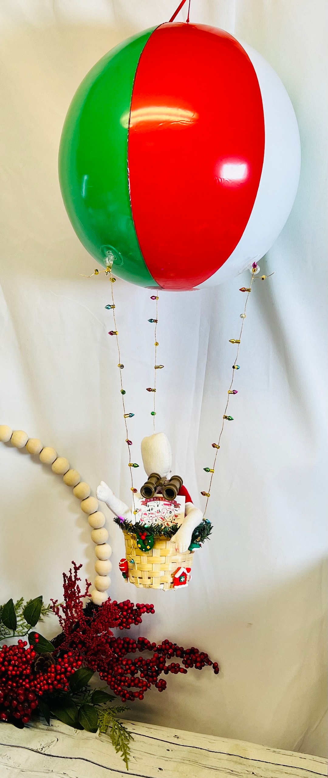 Nightly Elf Kit Bon Voyage Elf Kit Christmas Elf Prop Hot Air Balloon ...