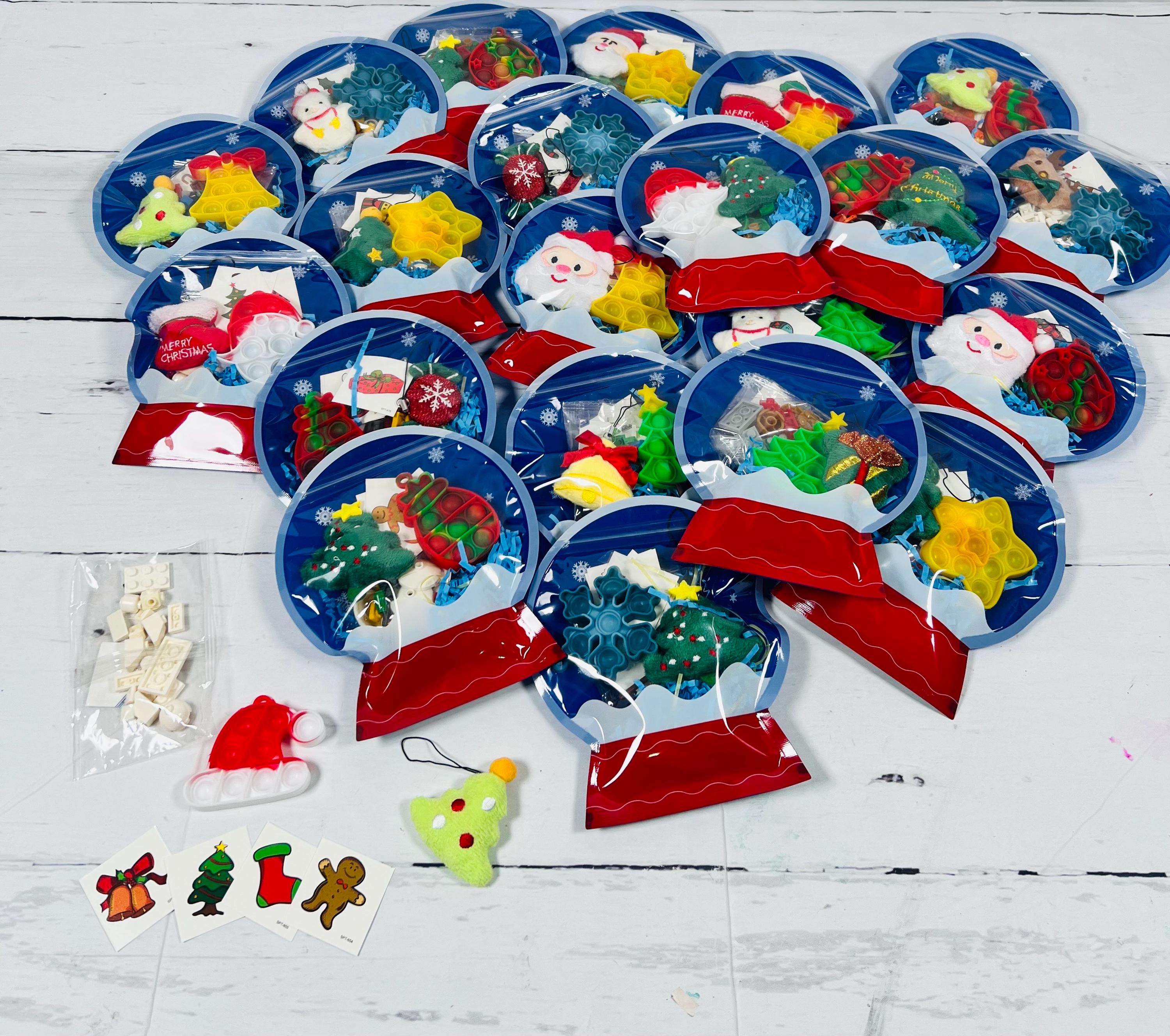 Snowglobe Pouch Christmas Party Favor Classroom Handout Holiday Goodie ...