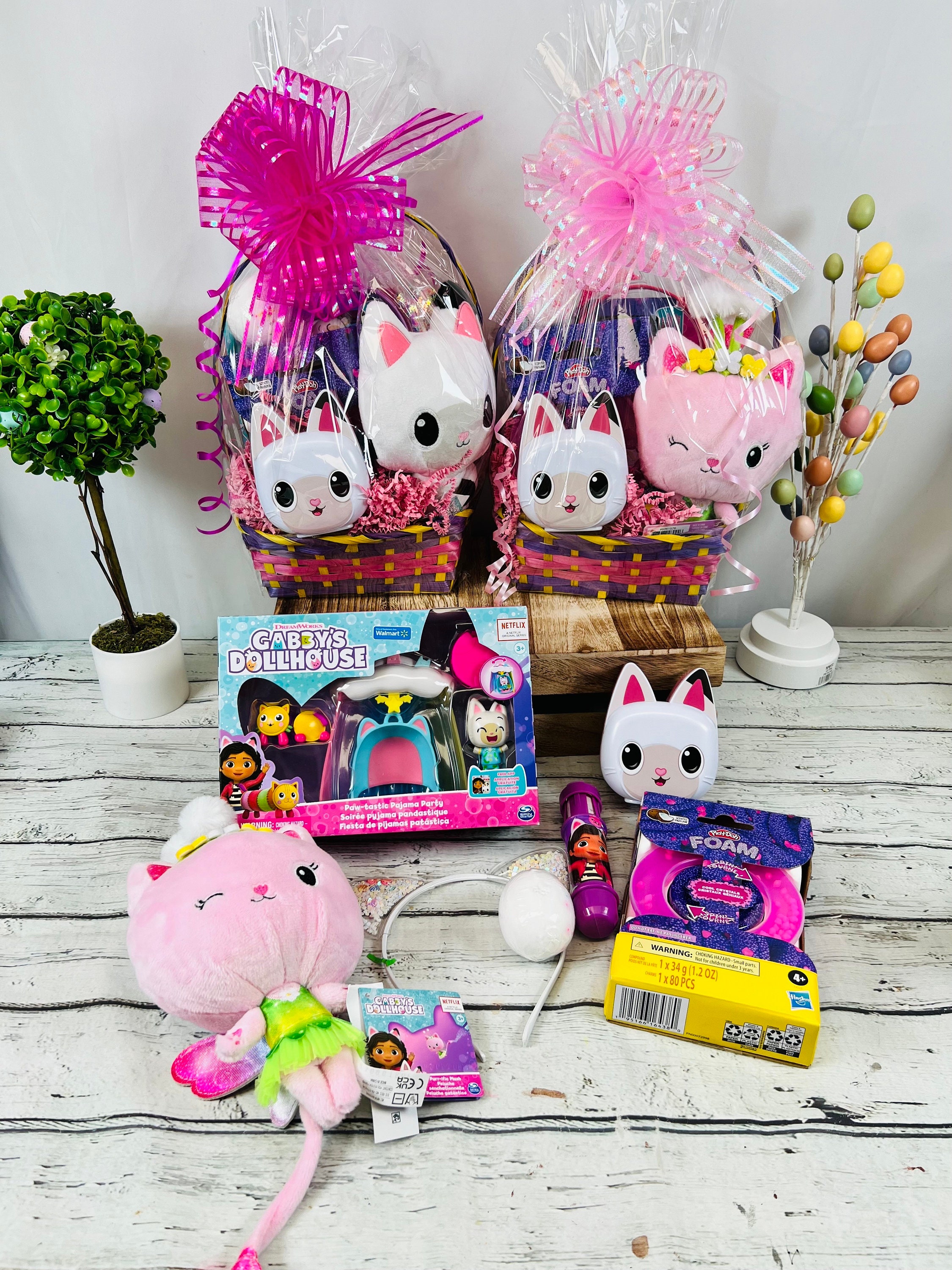 7 Piece Pre Filled Themed Easter Basket for Kids Gabby's Dollhouse ...