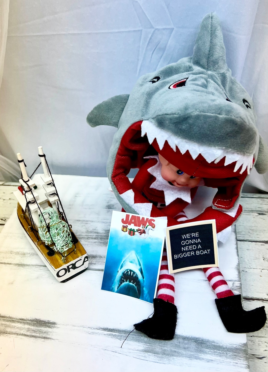 Elf Doll Christmas Elf Daily Mischievous Kit - Jaws Elf Elf Props Elf ...