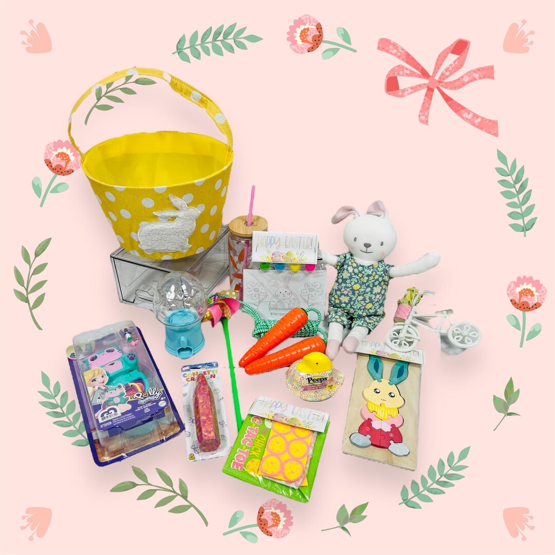 Prefilled Easter Basket With 10 Adorable Easter Themed Items Prefilled ...