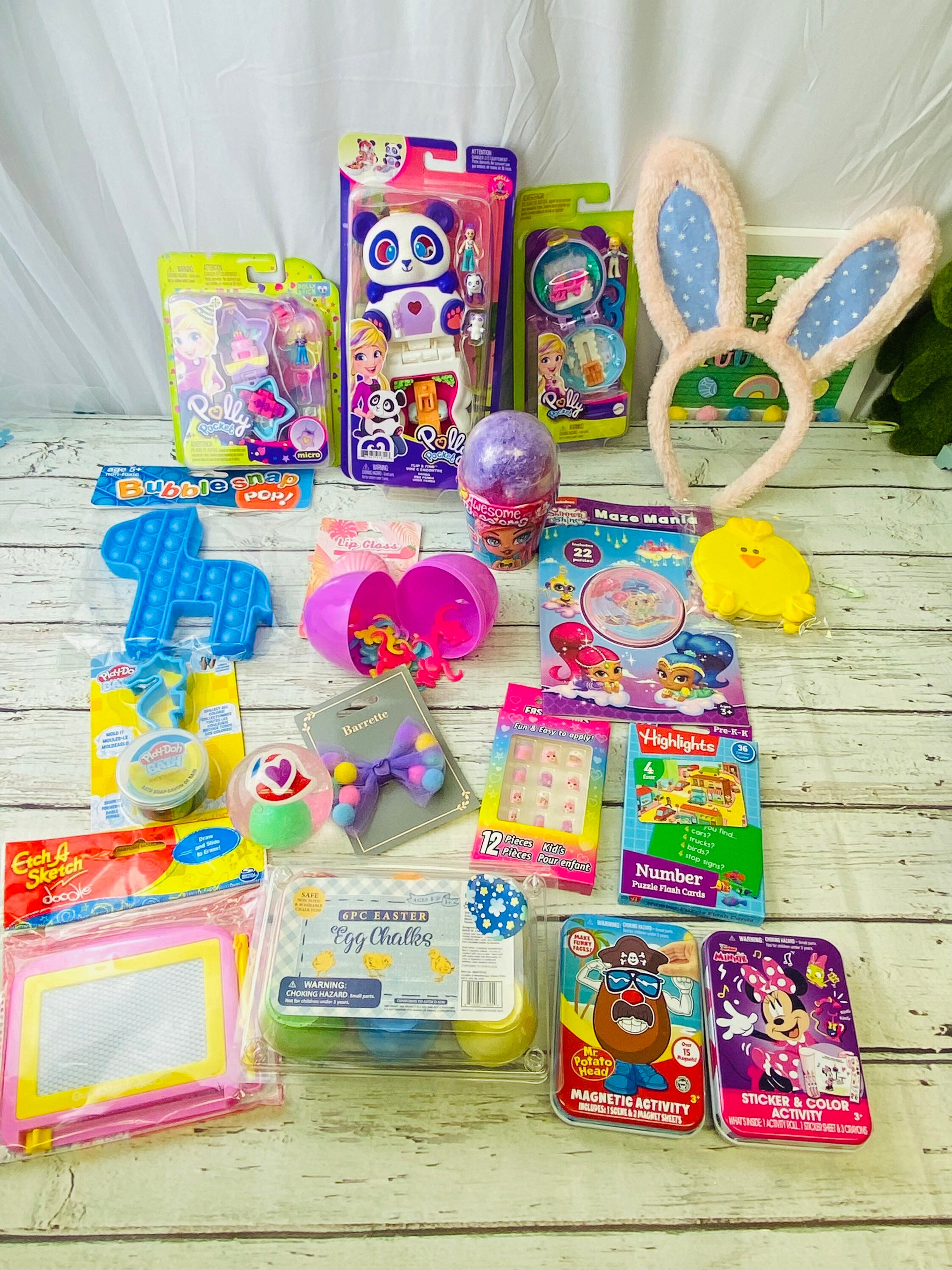 Polly Pocket Themed 19 Piece Girls Easter Basket Filled Easter Basket ...