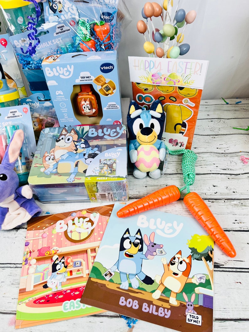 Bluey Easter Basket: 11-piece Deluxe Kids Gift Set - Etsy