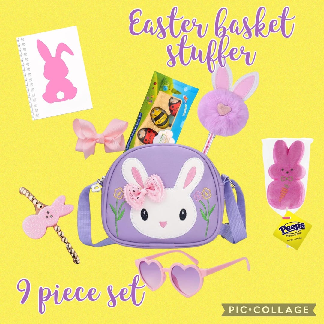 8 Piece Easter Basket Stuffer Gift Set Girls Easter Accessories Easter ...