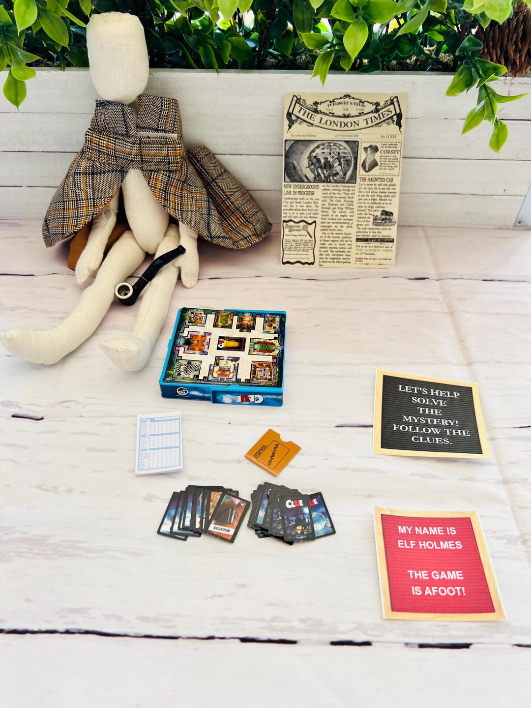 Sherlock Elf Props Elf Detective Elf Clue Elf Game Elf Clothes Sherlock ...