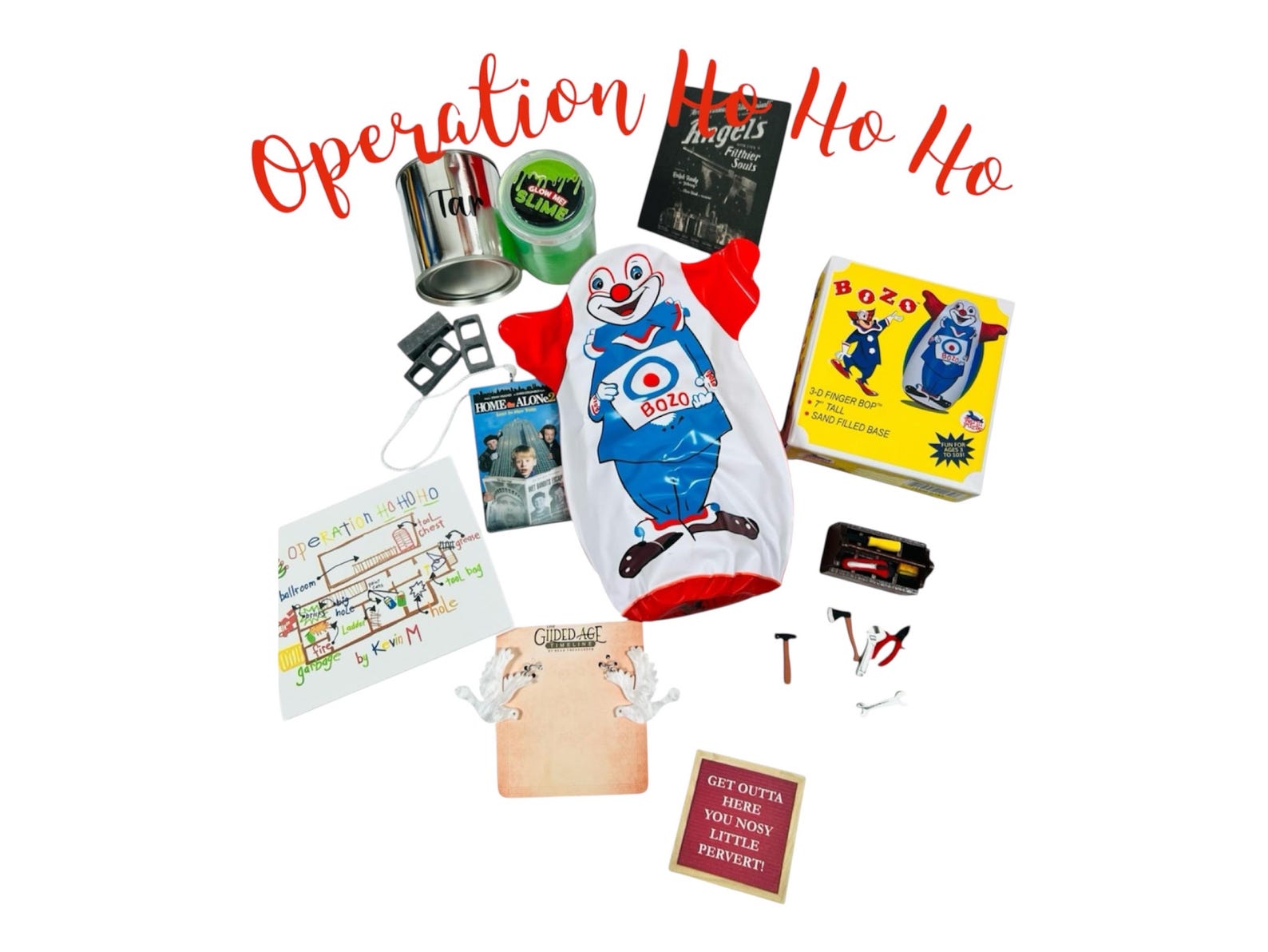Home Alone Elf Kit: Mischievous Elf Props, Wet Bandits Battle Plan - Etsy