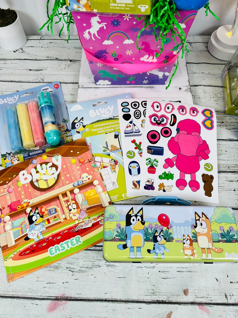 10 Piece Bluey Dog Prefilled Easter Basket for Kids Easter Toys Easter ...