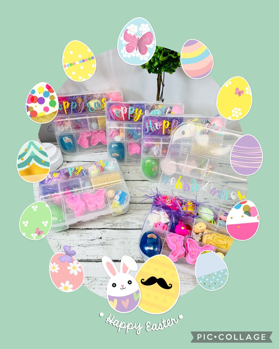 Easter Themed Play Dough Busy Box for Kids Easter Basket Filler Easter ...