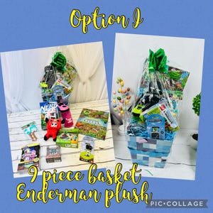 Minecraft Themed Easter Baskets | Prefilled Easter Basket | Stuffed ...
