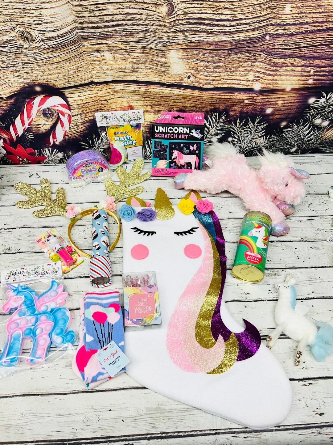 12 Piece Unicorn Themed Girls Prefilled Stocking - Etsy