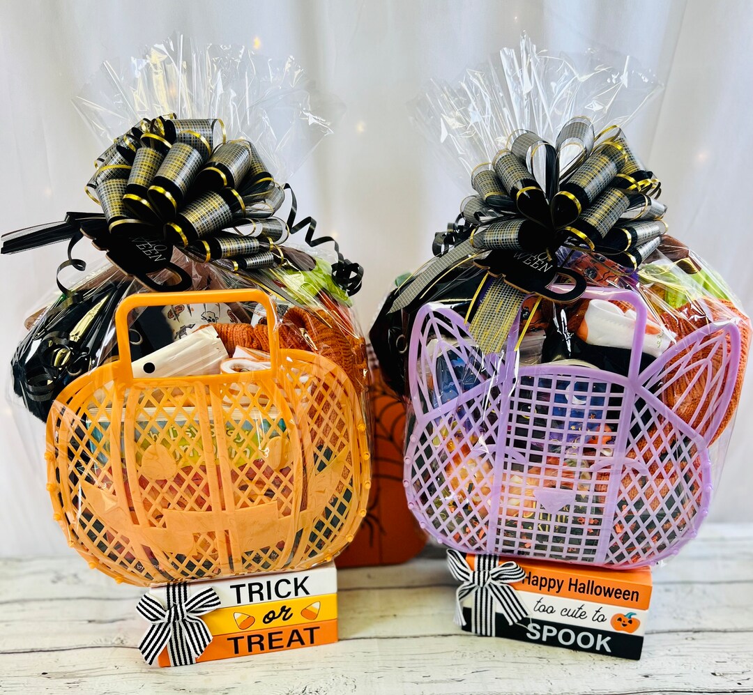 Kids Prefilled Halloween Gift Basket Trick or Treat Baby Halloween ...