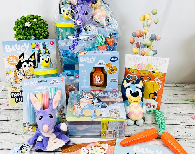 Bluey Easter Basket: 11-piece Deluxe Kids Gift Set - Etsy